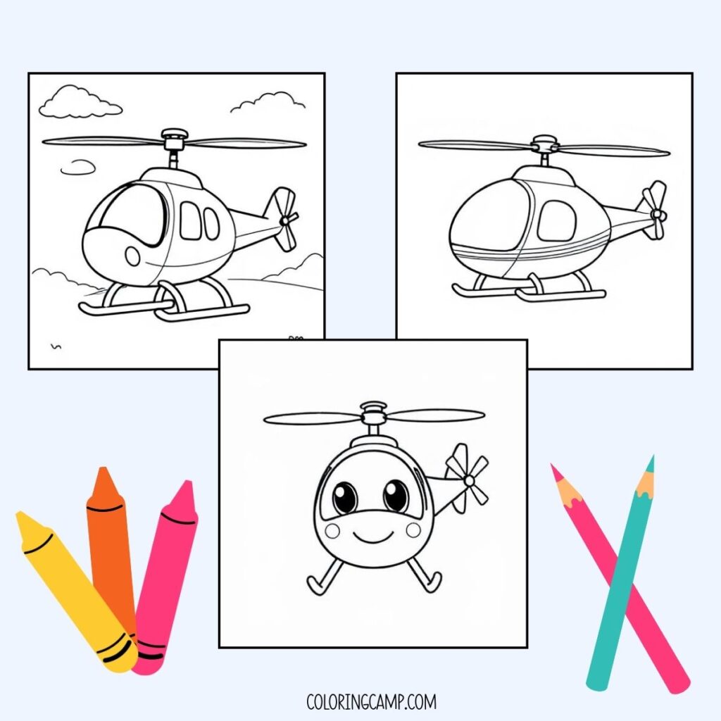 Helicopter Coloring Pages | www.coloringcamp.com
