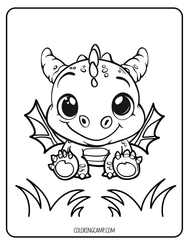 Cute Dragon Coloring Pages | www.coloringcamp.com