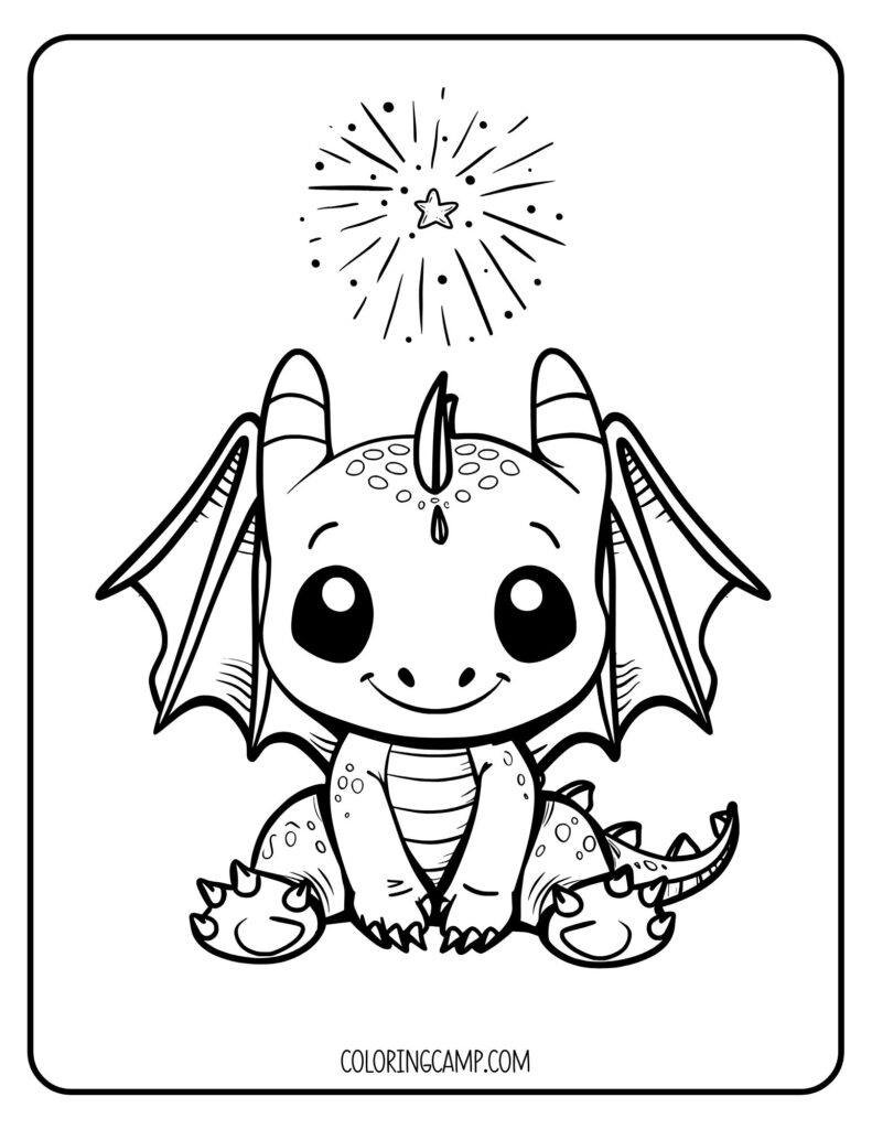 Cute Dragon Coloring Pages | www.coloringcamp.com