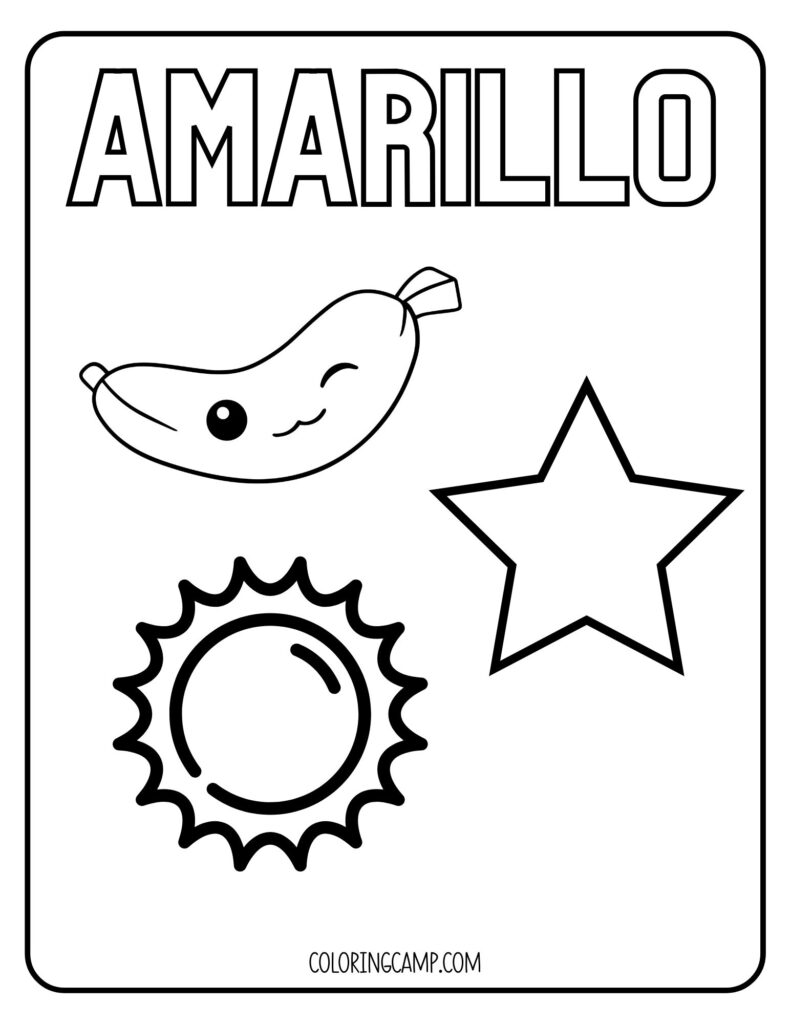 Spanish Colors Coloring Pages | www.coloringcamp.com