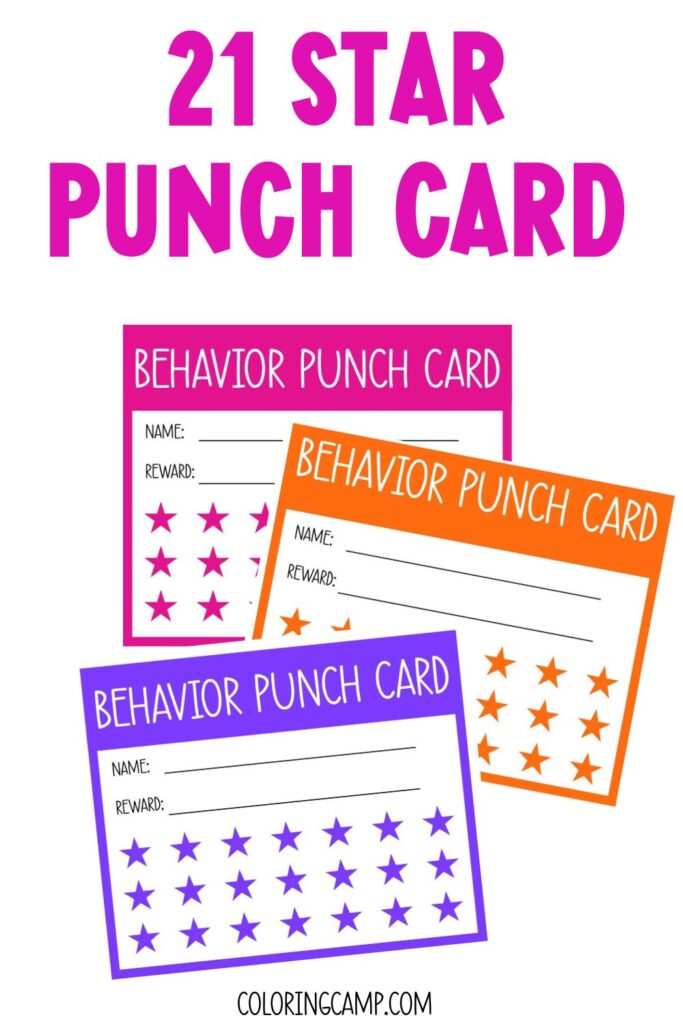 Behavior Hole Punch Printables (free download) | Coloring Camp