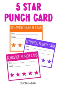 Behavior Hole Punch Printables (free download) | Coloring Camp