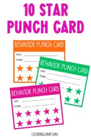 Behavior Hole Punch Printables (free download) | Coloring Camp