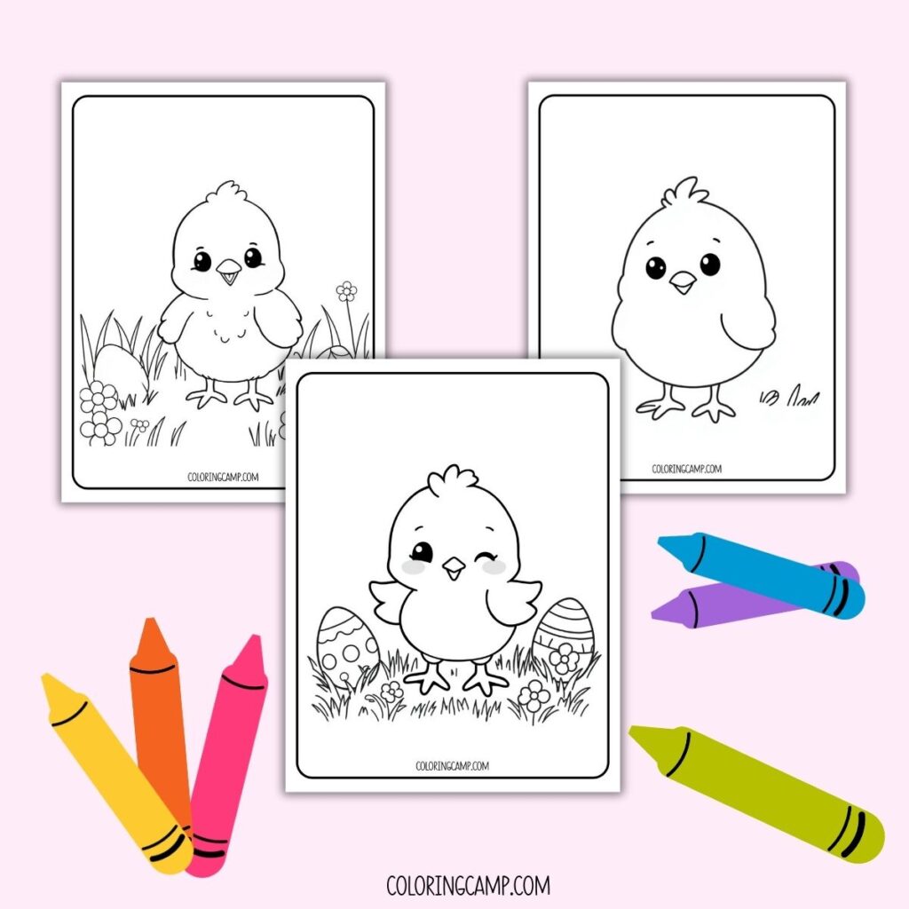 Easter Chick Coloring Pages | www.coloringcamp.com