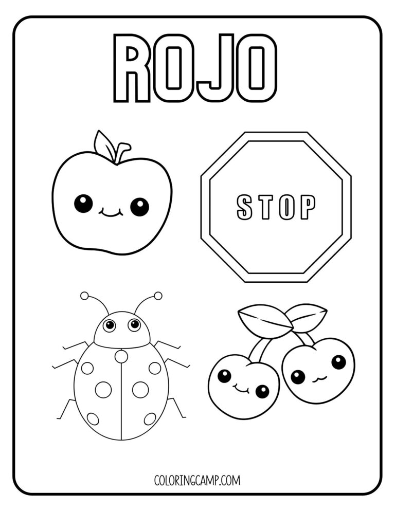 Spanish Colors Coloring Pages | www.coloringcamp.com