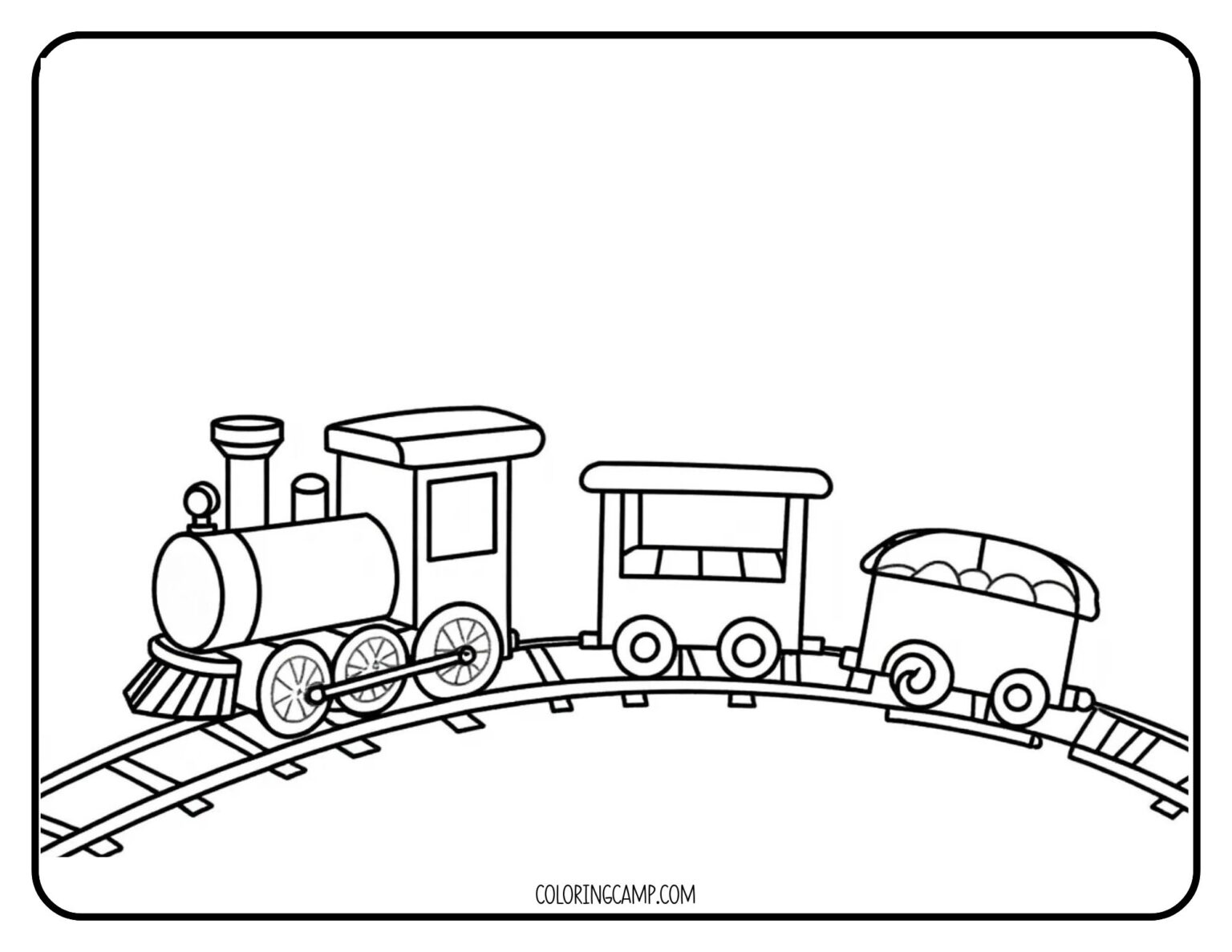 Simple Train Coloring Pages | www.coloringcamp.com
