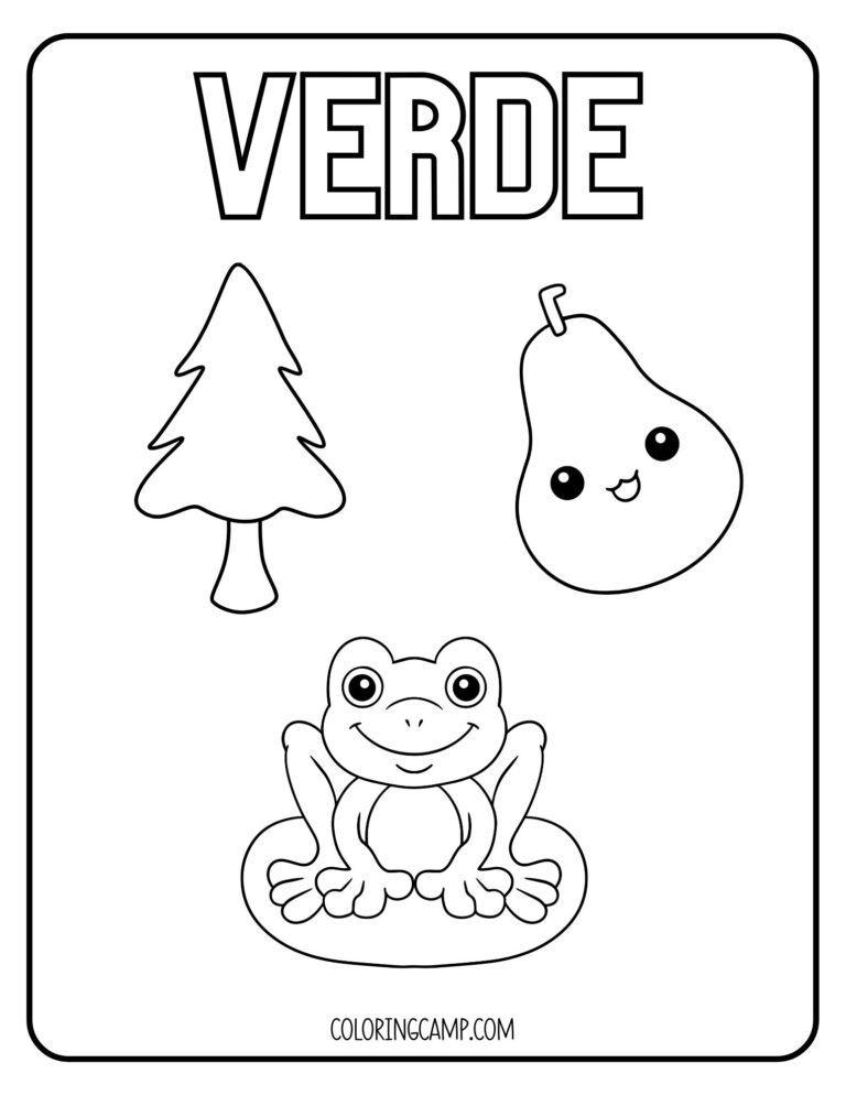 Spanish Colors Coloring Pages | www.coloringcamp.com