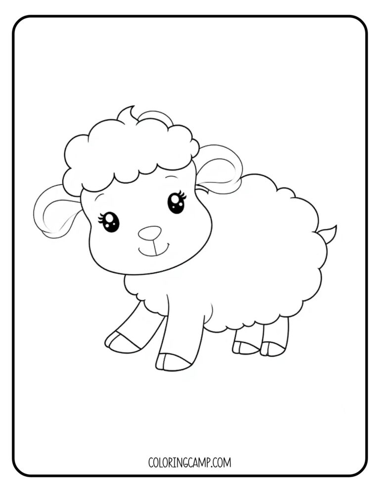 Cute Sheep Coloring Pages | www.coloringcamp.com