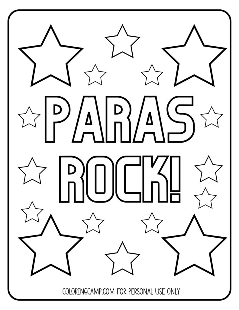 Para Appreciation Coloring Pages | www.coloringcamp.com