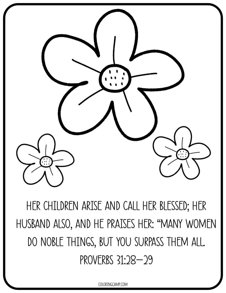 Mother S Day Bible Coloring Pages Www Coloringcamp