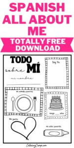 Spanish All About Me | www.coloringcamp.com