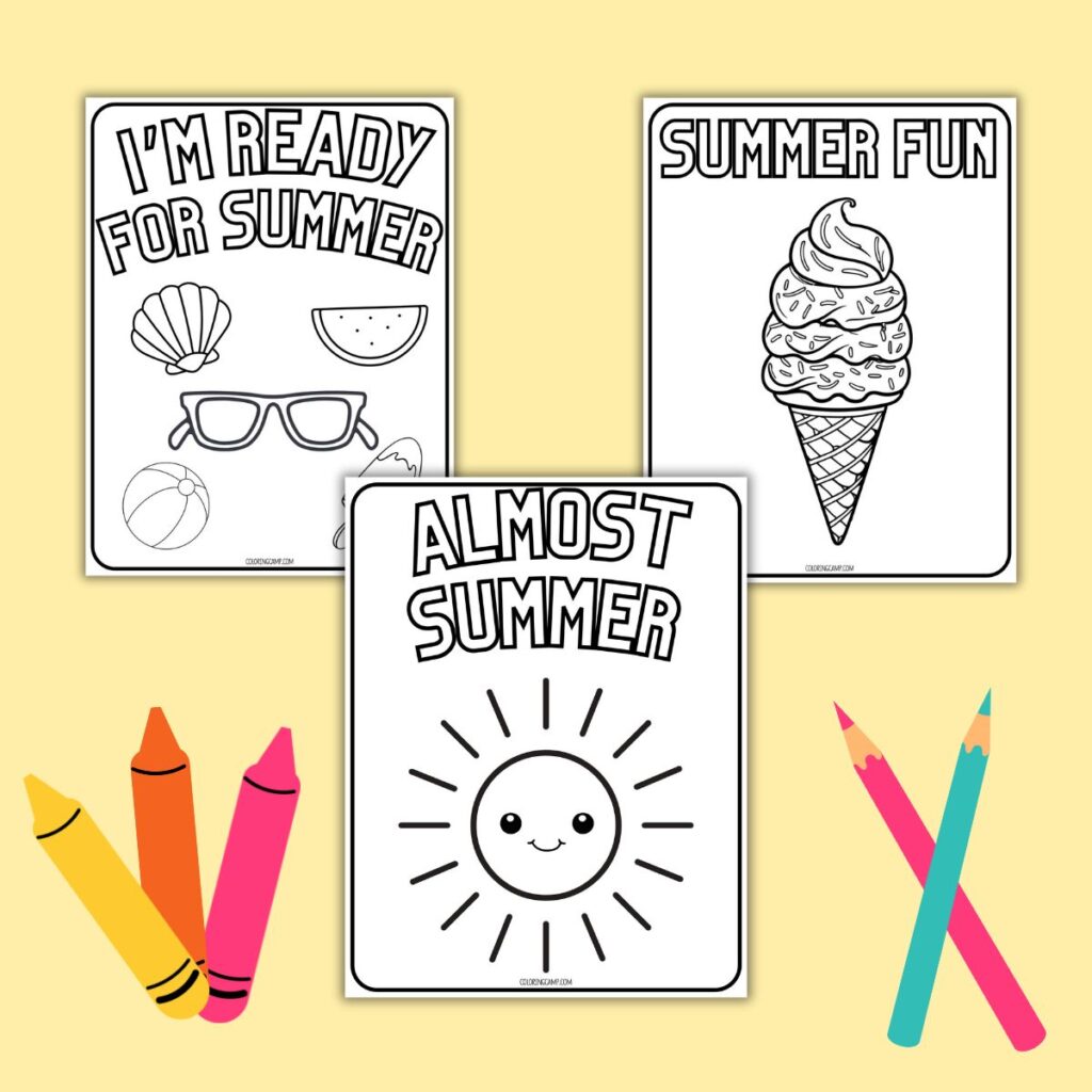 Almost Summer Coloring Pages | www.coloringcamp.com