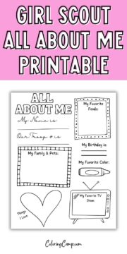 Free All About Me Girl Scout Printable | www.coloringcamp.com