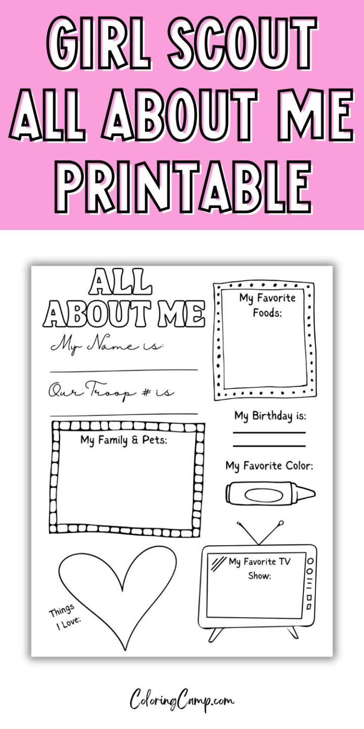 Free All About Me Girl Scout Printable | www.coloringcamp.com