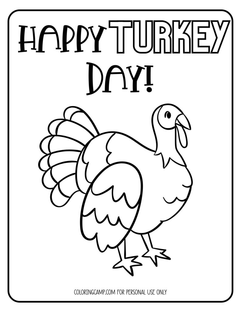 Preschool Thanksgiving Coloring Pages | www.coloringcamp.com