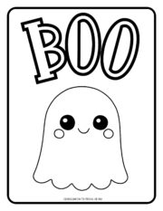 Boo Coloring Pages | www.coloringcamp.com