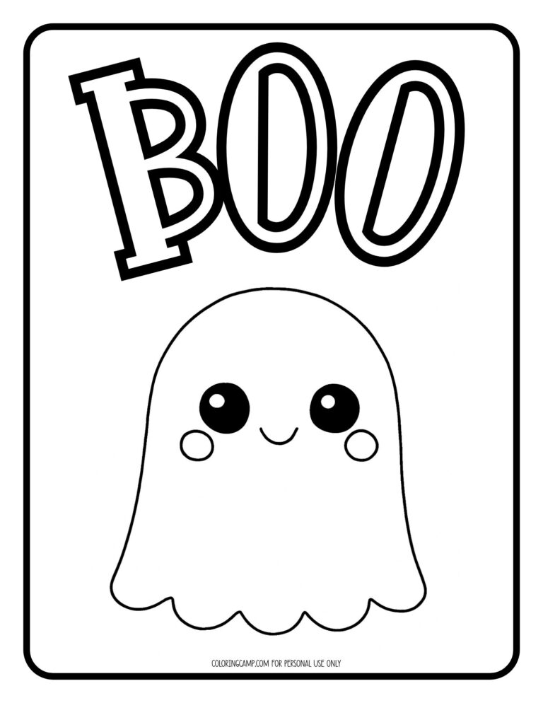 Boo Coloring Pages | www.coloringcamp.com