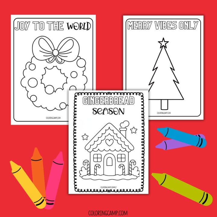 Simple Christmas Coloring Pages | www.coloringcamp.com
