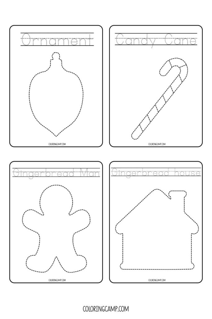 Christmas Tracing Worksheets | www.coloringcamp.com