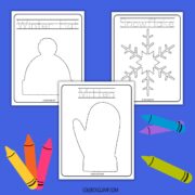 Winter Tracing Worksheets | www.coloringcamp.com