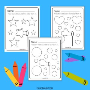 Bubble Tracing Worksheets | www.coloringcamp.com