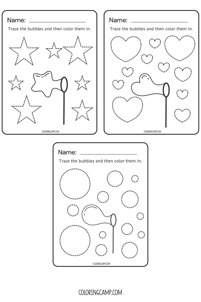 Bubble Tracing Worksheets | www.coloringcamp.com