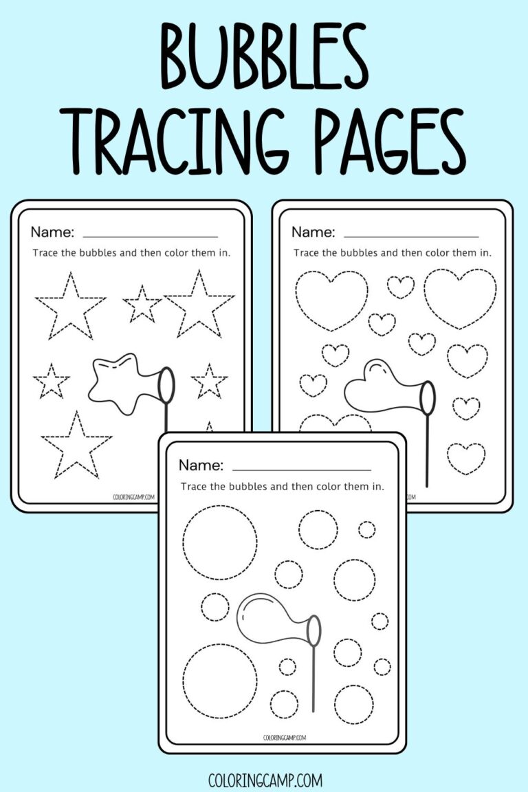 Bubble Tracing Worksheets | www.coloringcamp.com