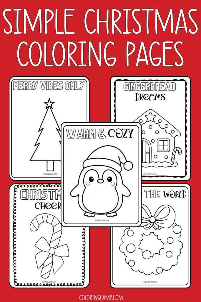 Simple Christmas Coloring Pages | www.coloringcamp.com