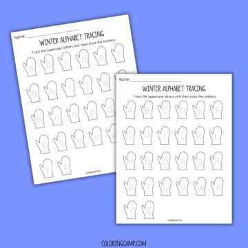 Winter Alphabet Worksheets | www.coloringcamp.com