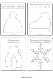 Winter Tracing Worksheets | www.coloringcamp.com