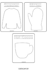 Winter Tracing Worksheets | www.coloringcamp.com