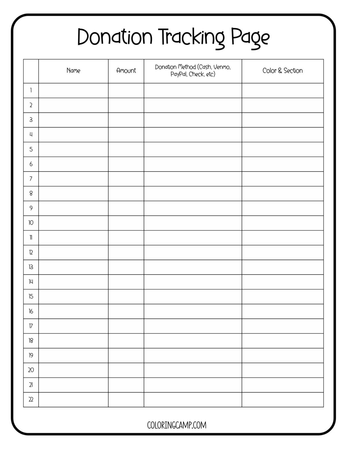 Fundraising Coloring Pages | www.coloringcamp.com