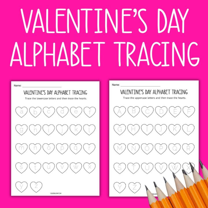 Valentine's Day Alphabet Tracing Worksheets | www.coloringcamp.com