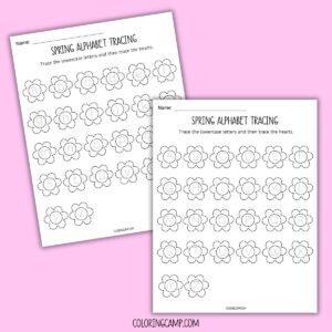 Spring Alphabet Tracing Worksheets | www.coloringcamp.com