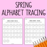 Spring Alphabet Tracing Worksheets | www.coloringcamp.com