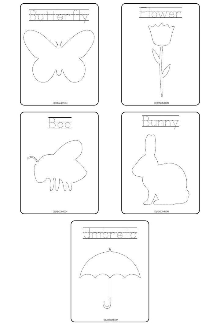 Spring Tracing Worksheets | www.coloringcamp.com