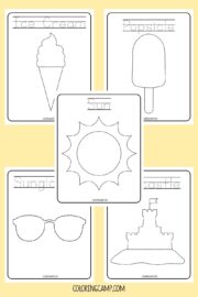 Summer Tracing Worksheets | www.coloringcamp.com